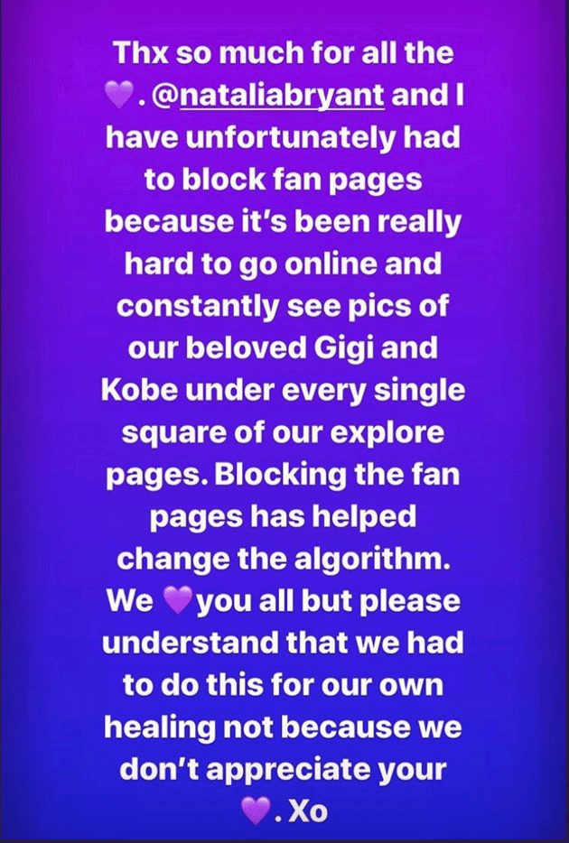 Vanessa Bryant Instagram Private Why She Blocked Fans