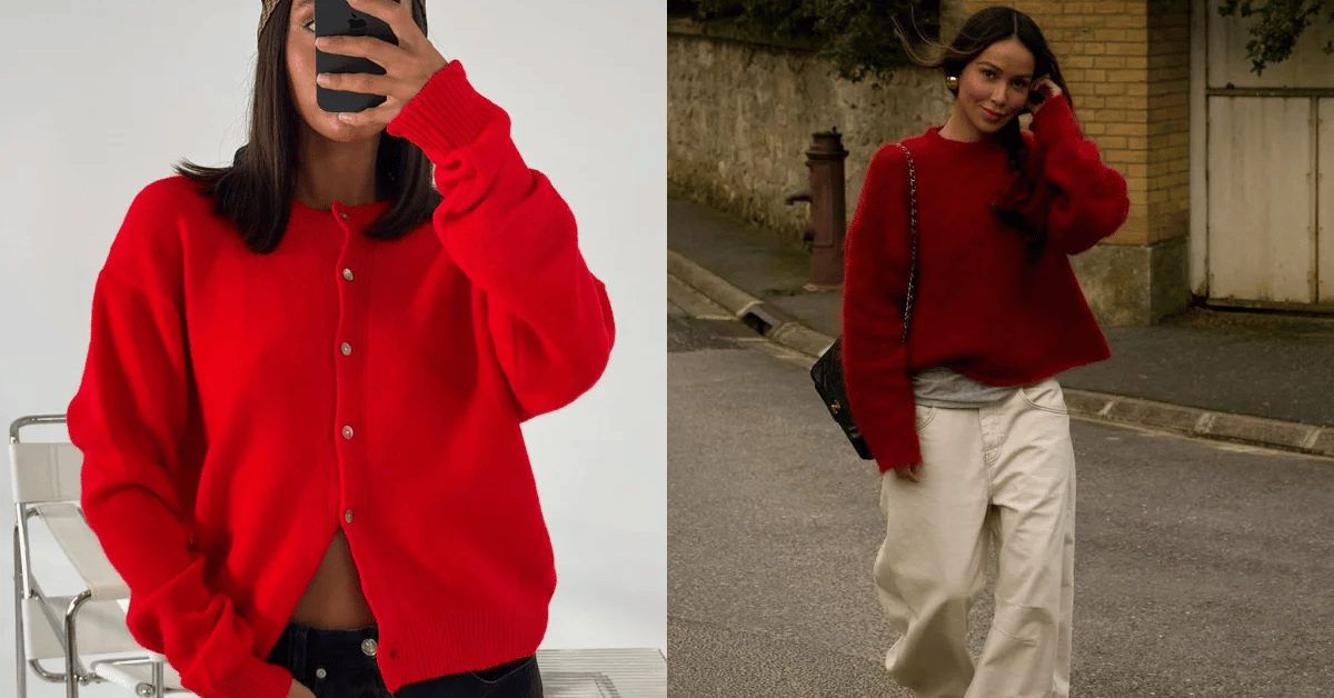 The best red cardigans and sweaters to shop now.